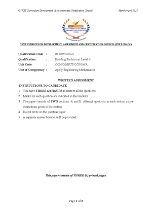 Lesson plans - TYUIK - DBT/DCE 1-Revised one paper(NOV 2022 ...