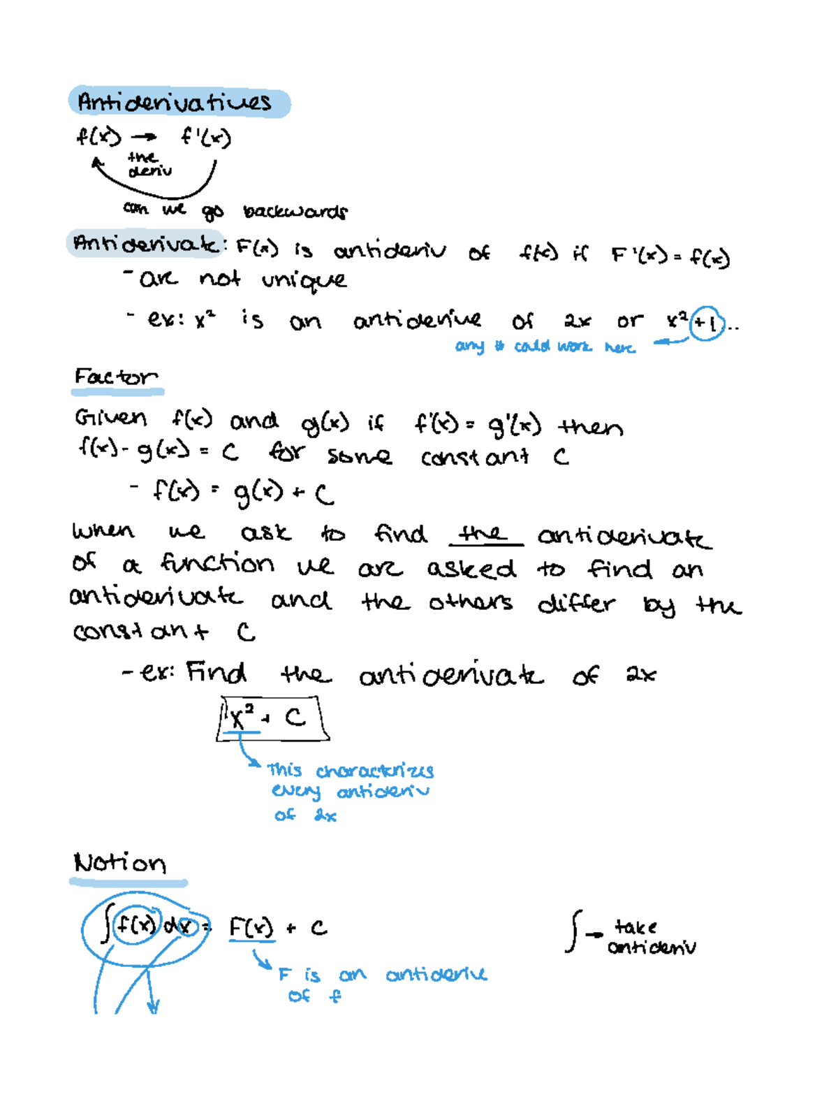 Lecture 26: Understanding Indefinite Integrals and Antiderivatives ...