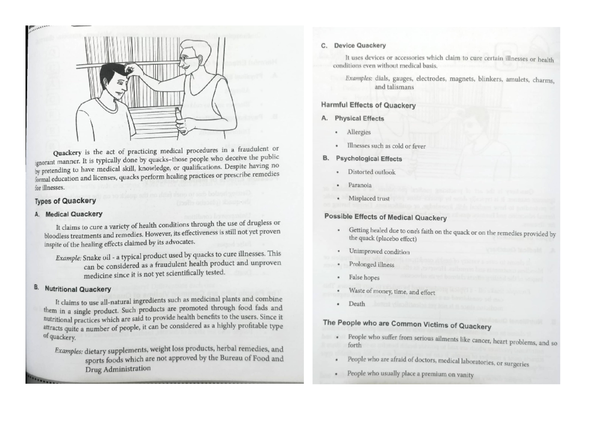 Health Lesson 4: Understanding Quackery and Its Effects - Studocu