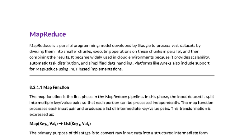 MapReduce and Cloud Haskell: Efficient Data Processing Techniques - Studocu