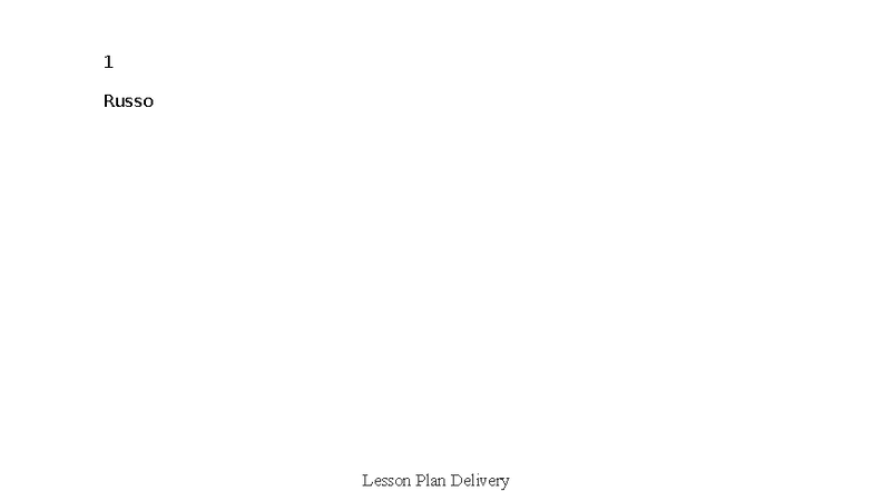 WGU 1 Russo Lesson Plan Delivery Reflection and Improvement Strategies ...