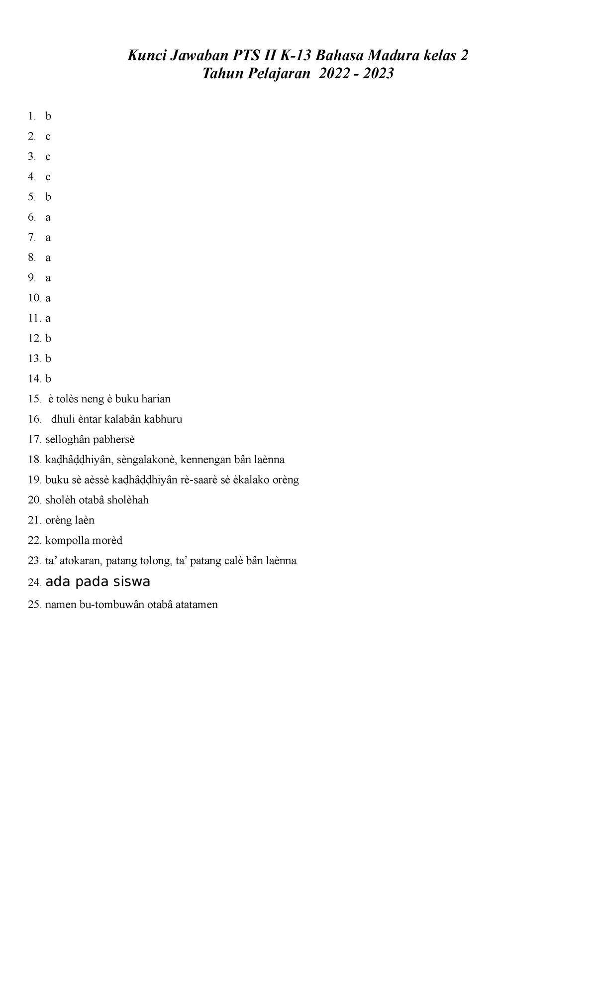 PTS Bahasa Madura 2 - 3000 karakter 3000 karakter 3000 karakter 3000 karakter 3000 karakter 3000 ...