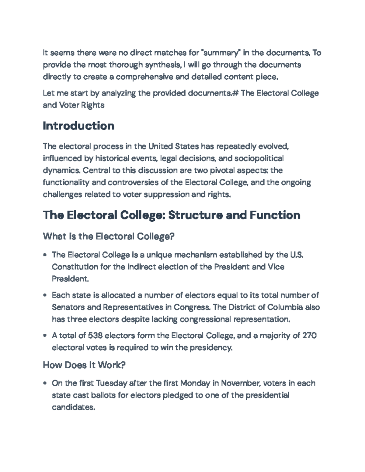 Electoral College and Voter Rights: Challenges and Historical Context ...