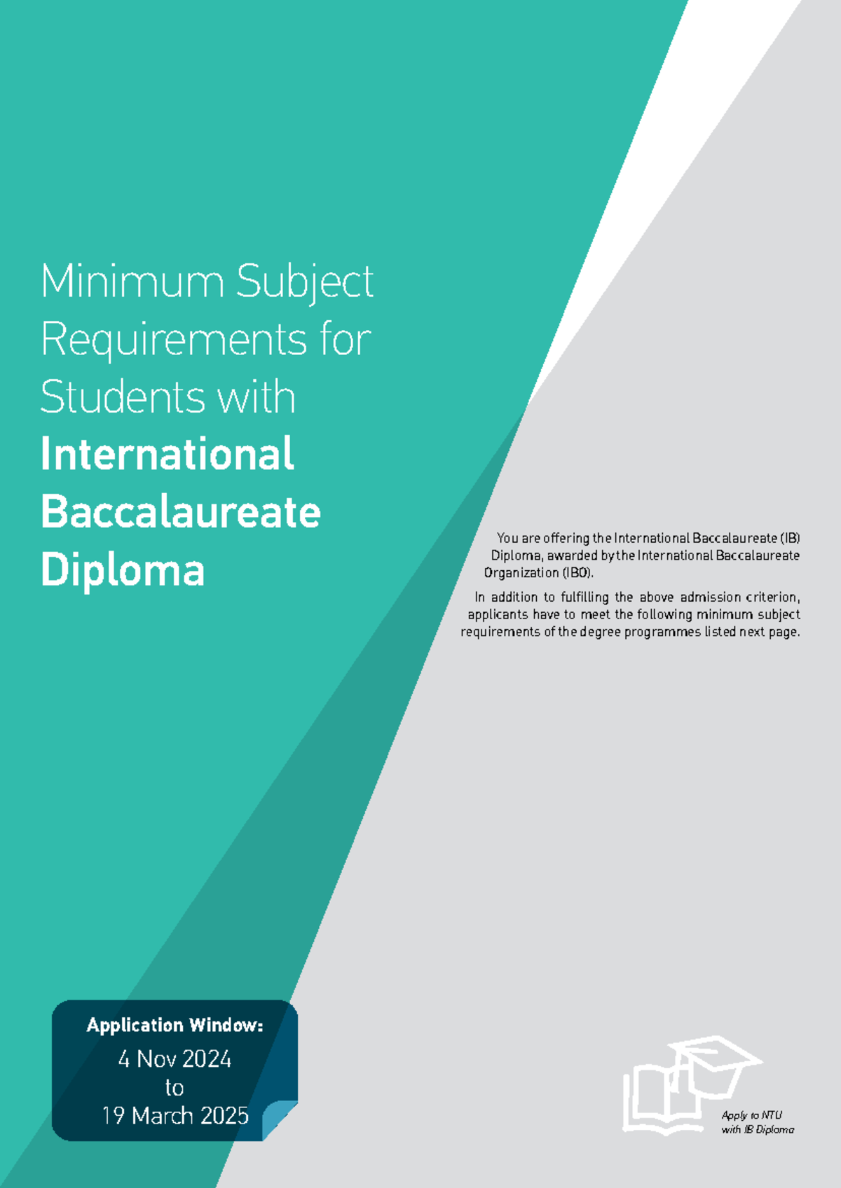 Minimum Subject Requirements for IB Diploma Admission at NTU - Studocu