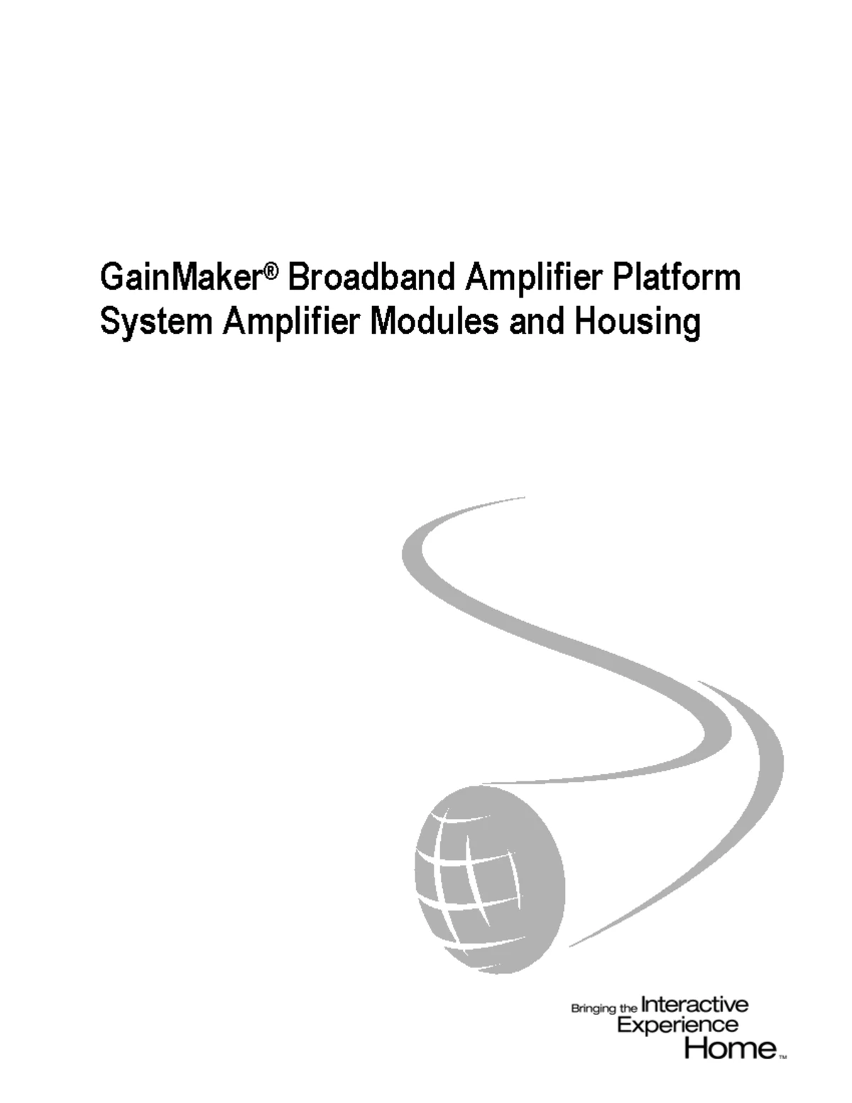 GainMaker TM Broadband Amplifier Installation & Safety Guide - Studocu