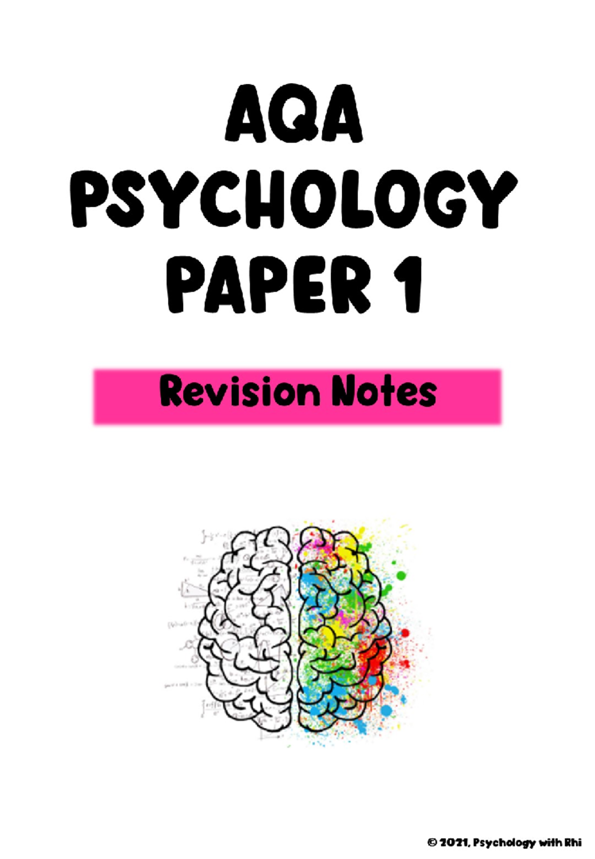 AQA Psychology Paper 1: Social Influence & Memory Revision Notes 2021 ...
