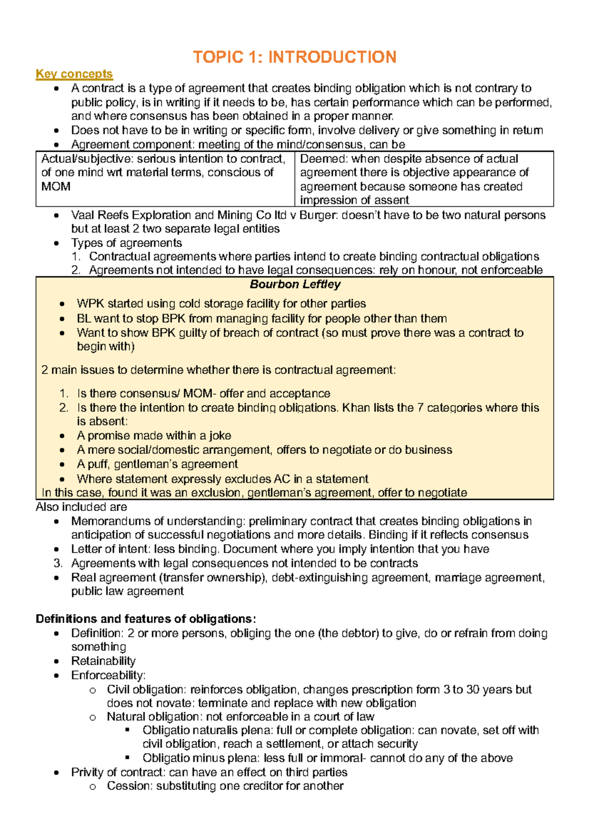 Contracts 101: Key Concepts and Principles for Exam Preparation - Studocu