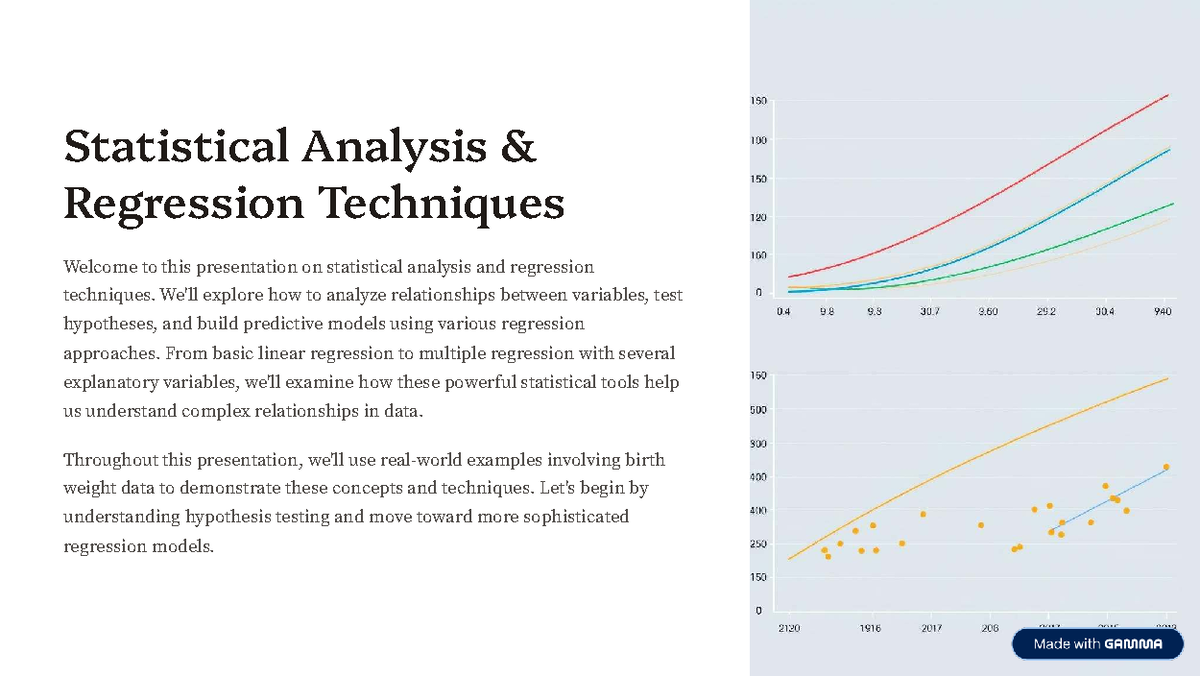Statistical Analysis & Regression Techniques: A Comprehensive Guide ...