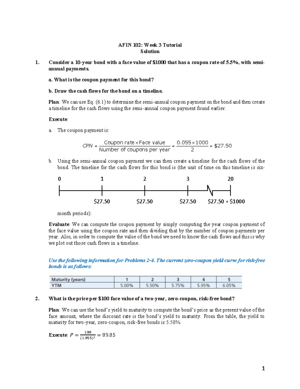 Wk3 tute questions with answers - Warning: TT: undefined function: 32 ...