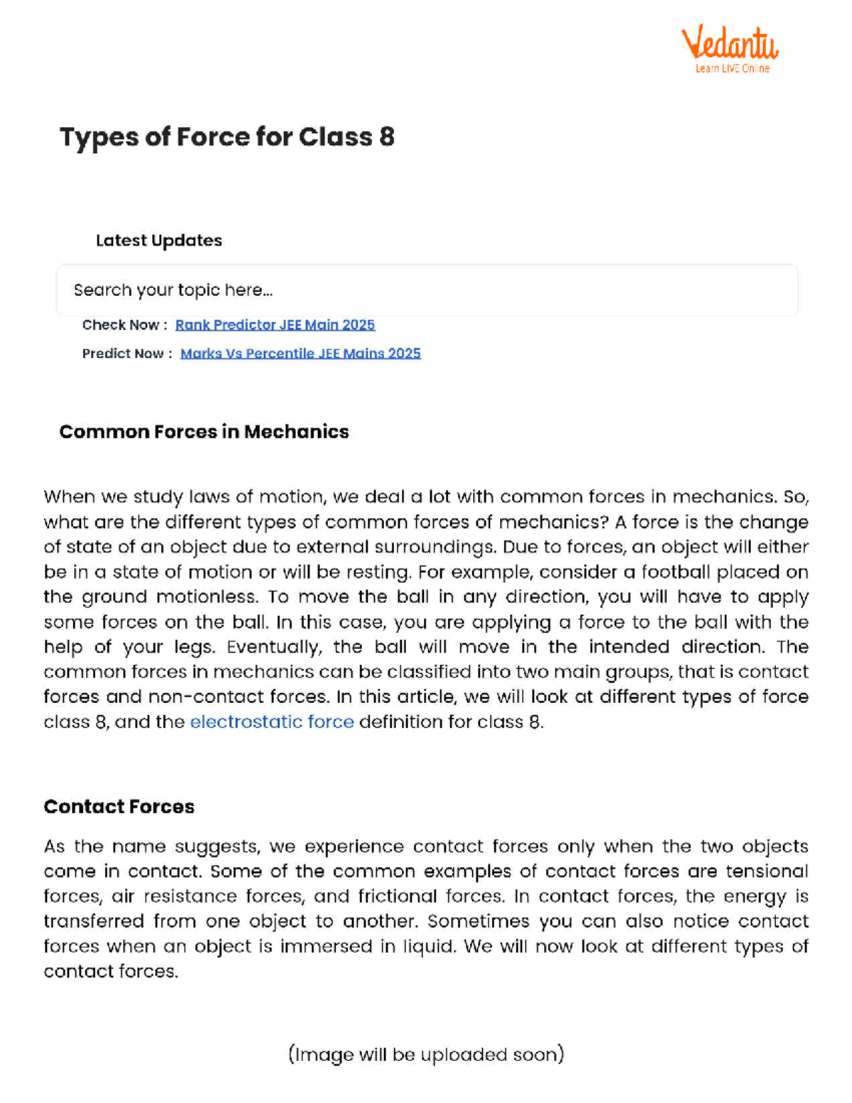 Types of Force for Class 8: Understanding Common Forces in Mechanics ...