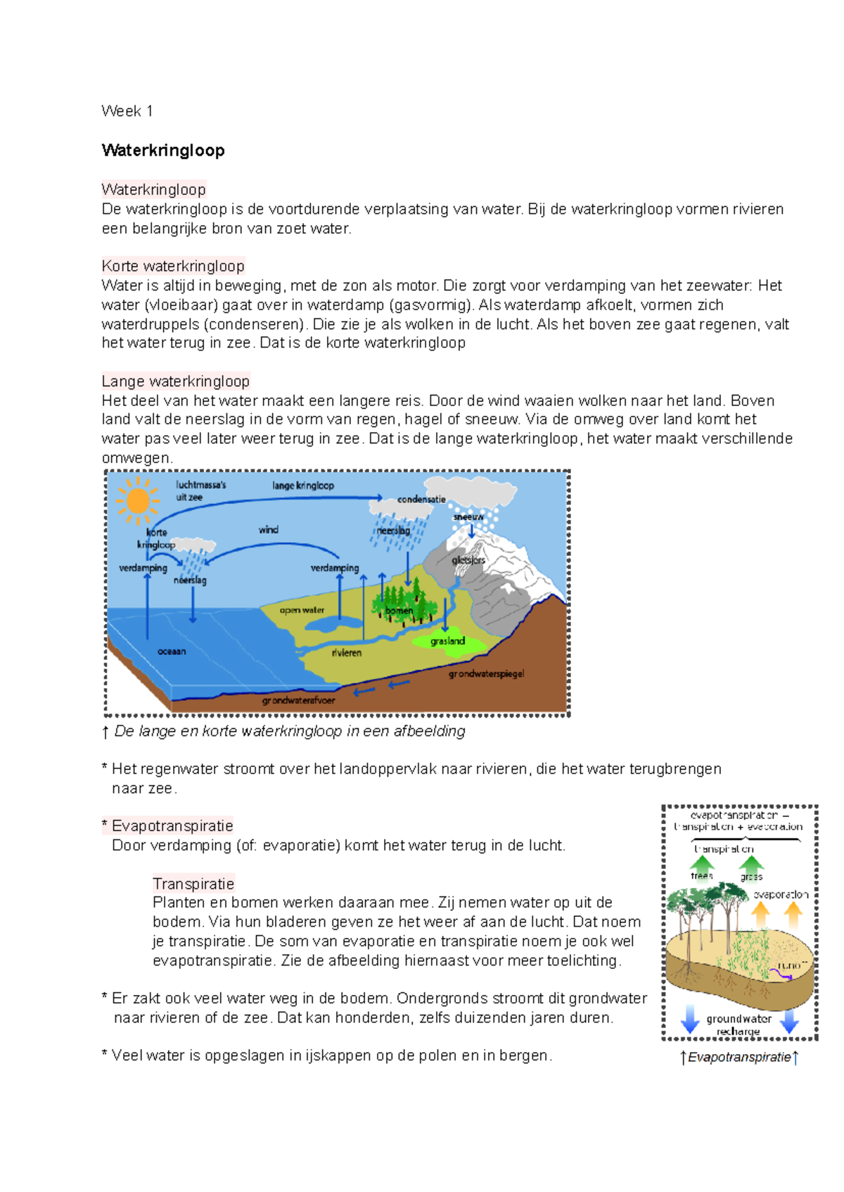Aardrijkskunde Waterkringloop en Rivieren - Inzichten en Gevolgen ...