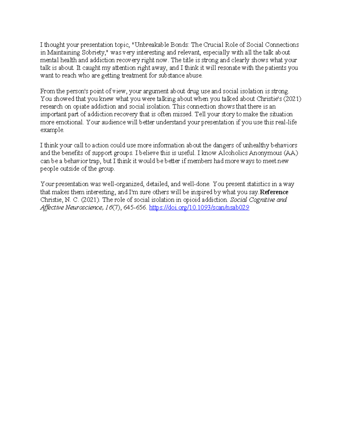 Bonds: The Role of Social Connections in Addiction Recovery ...