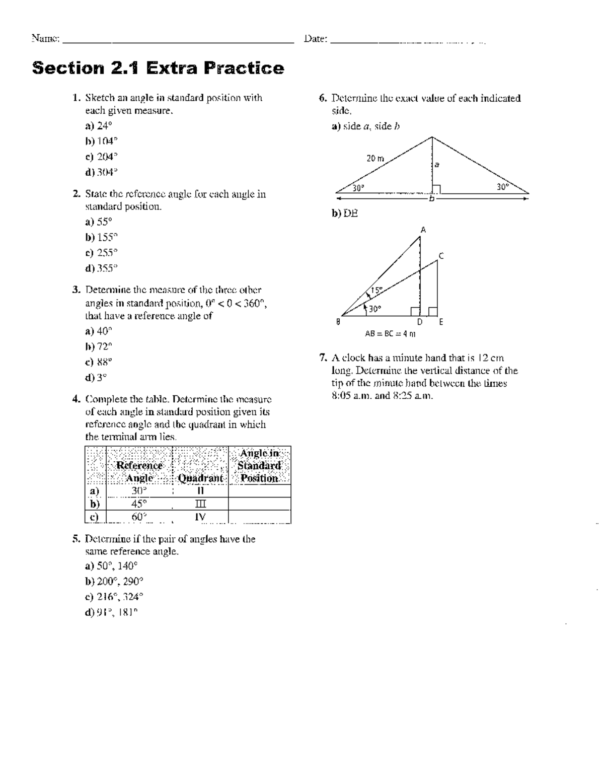 Ch2 Extra Practice (Math 101) with Solutions and Answers - Studocu