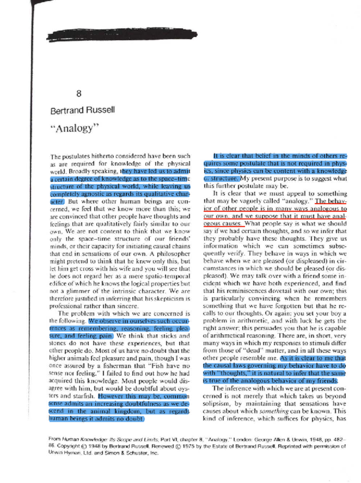 Understanding Other Minds: Inferences in Human Knowledge (PHIL 101 ...