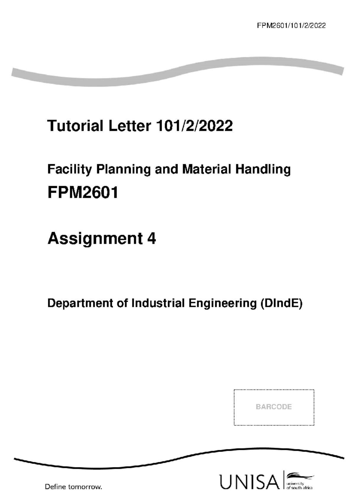FPM2601 2022 S2 Assignment 4: Feasibility Analysis Report on Office ...