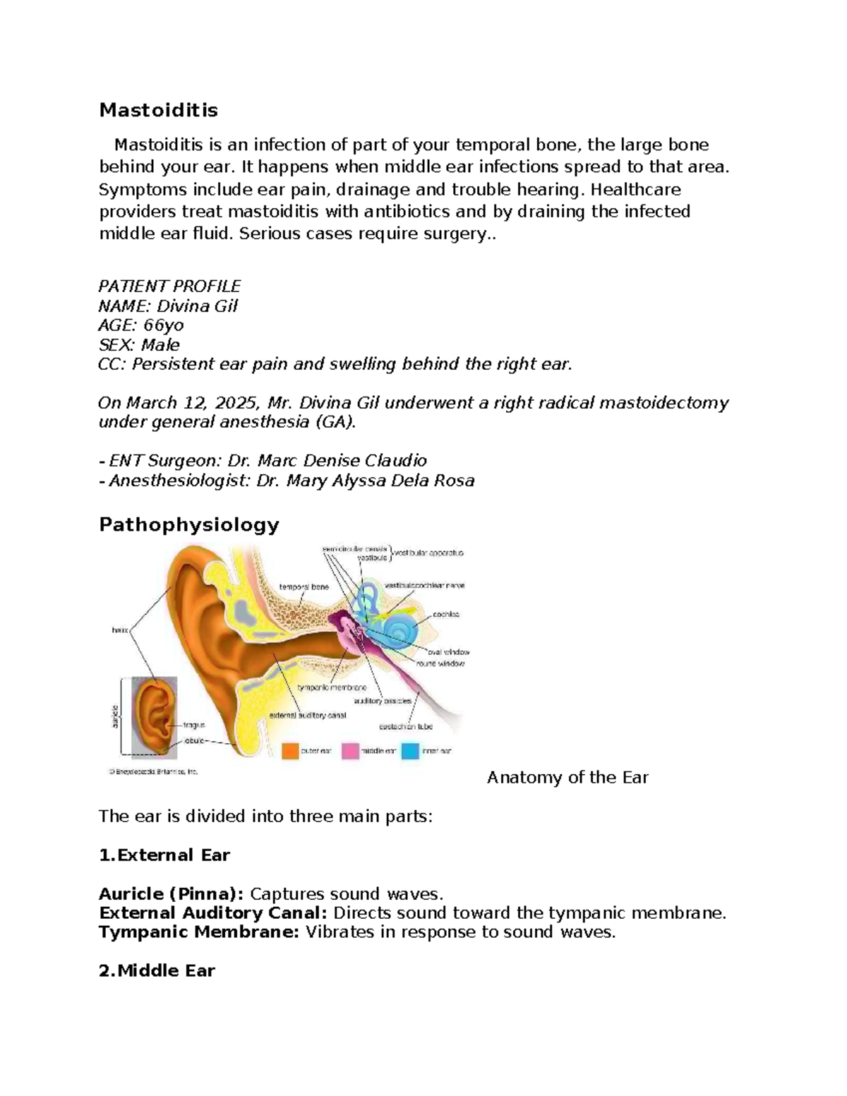Mastoiditis Lecture Notes: Understanding Infection & Management - Studocu