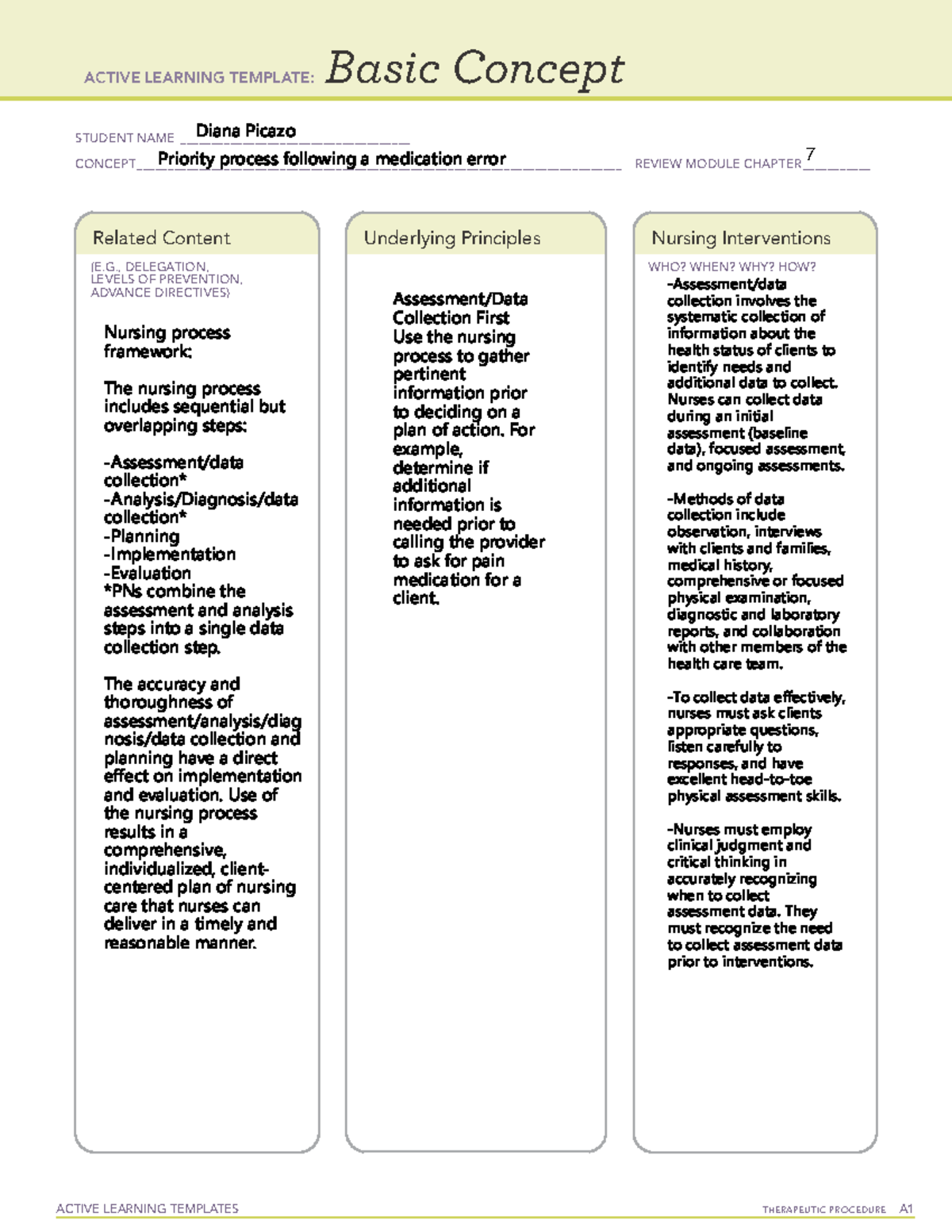 Active Learning Template: Basic Concept on Medication Error Process ...