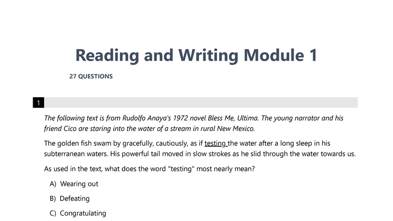 Reading and Writing Module 1: 27 Questions on Literary Analysis - Studocu