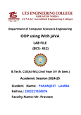 oops with java - bcs403 - AKTU - Studocu