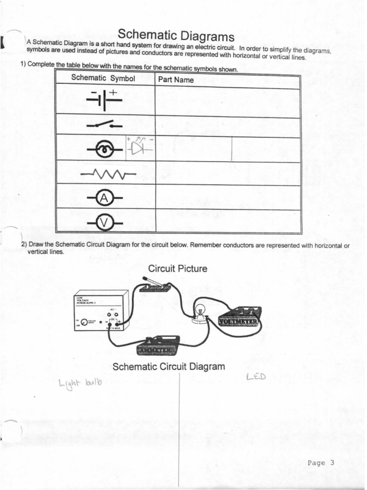 Snc1d 3.8 Designing Circuit Diagrams and Symbols - Studocu