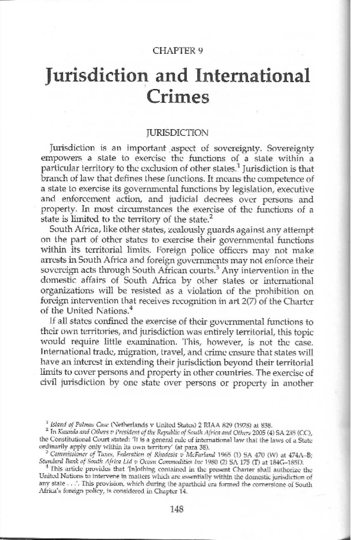 Chapter 9: Jurisdiction and International Crimes Overview - Studocu