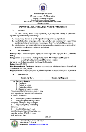 LAS AP10 Q1 W1.docx - LEARNING ACTIVITY SHEETS - ARALING PANLIPUNAN 10 Quarter 1, Week 1 ...