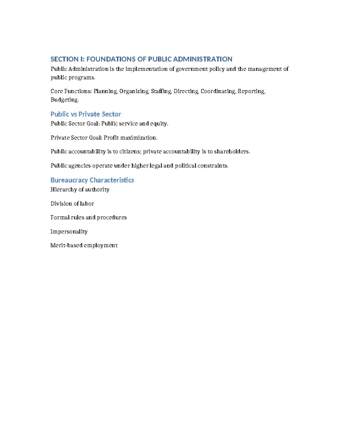 FBLA Public Administration & Management Master Study Guide - Studocu