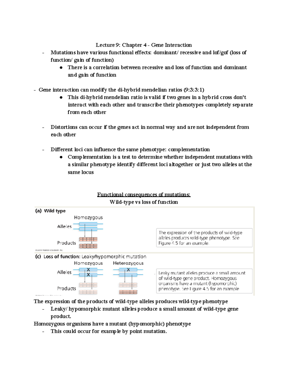 Genetics 2 Final Exam Study Notes: Gene Interaction and Mutations - Studocu