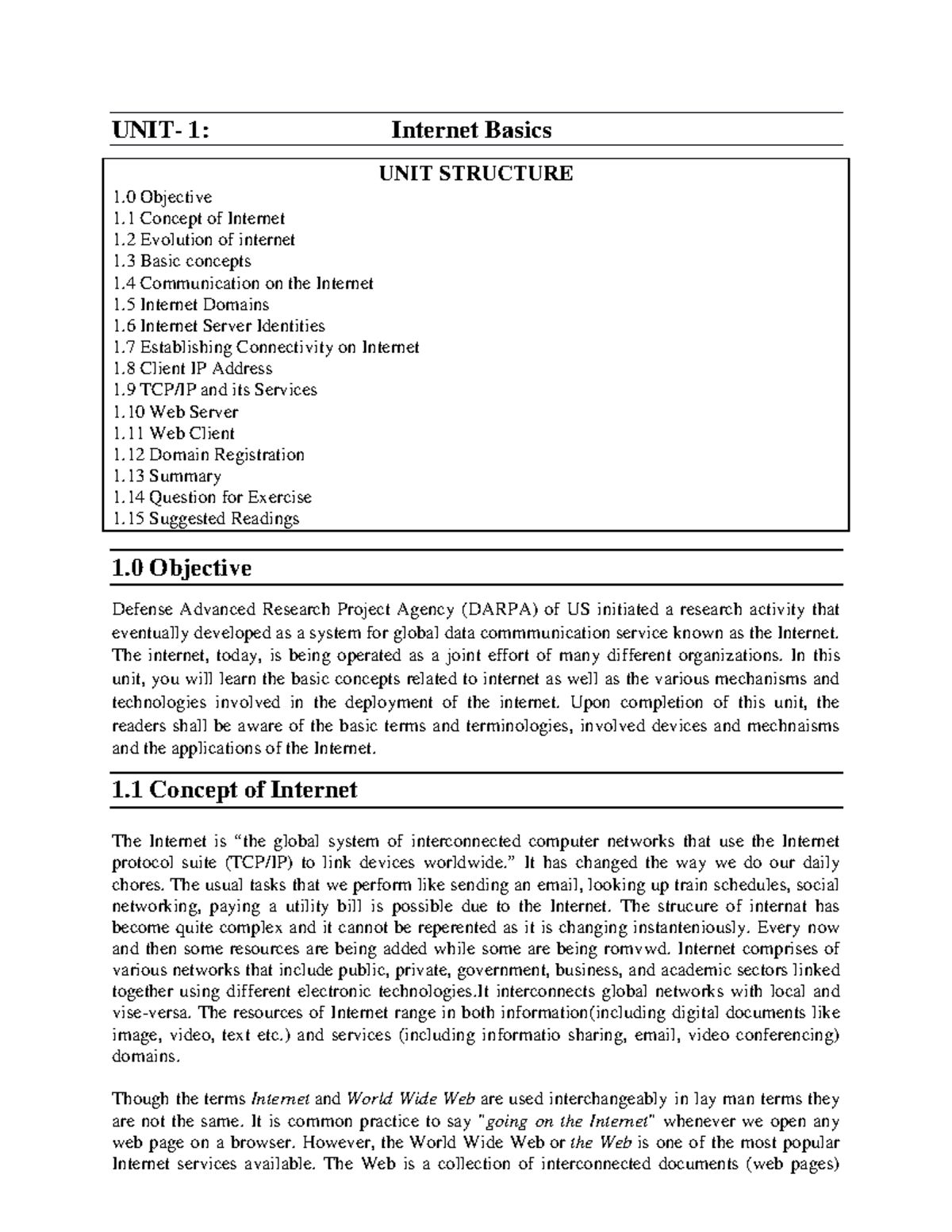 Internet and Web Technology: Unit 1 - Basics and Communication Concepts ...
