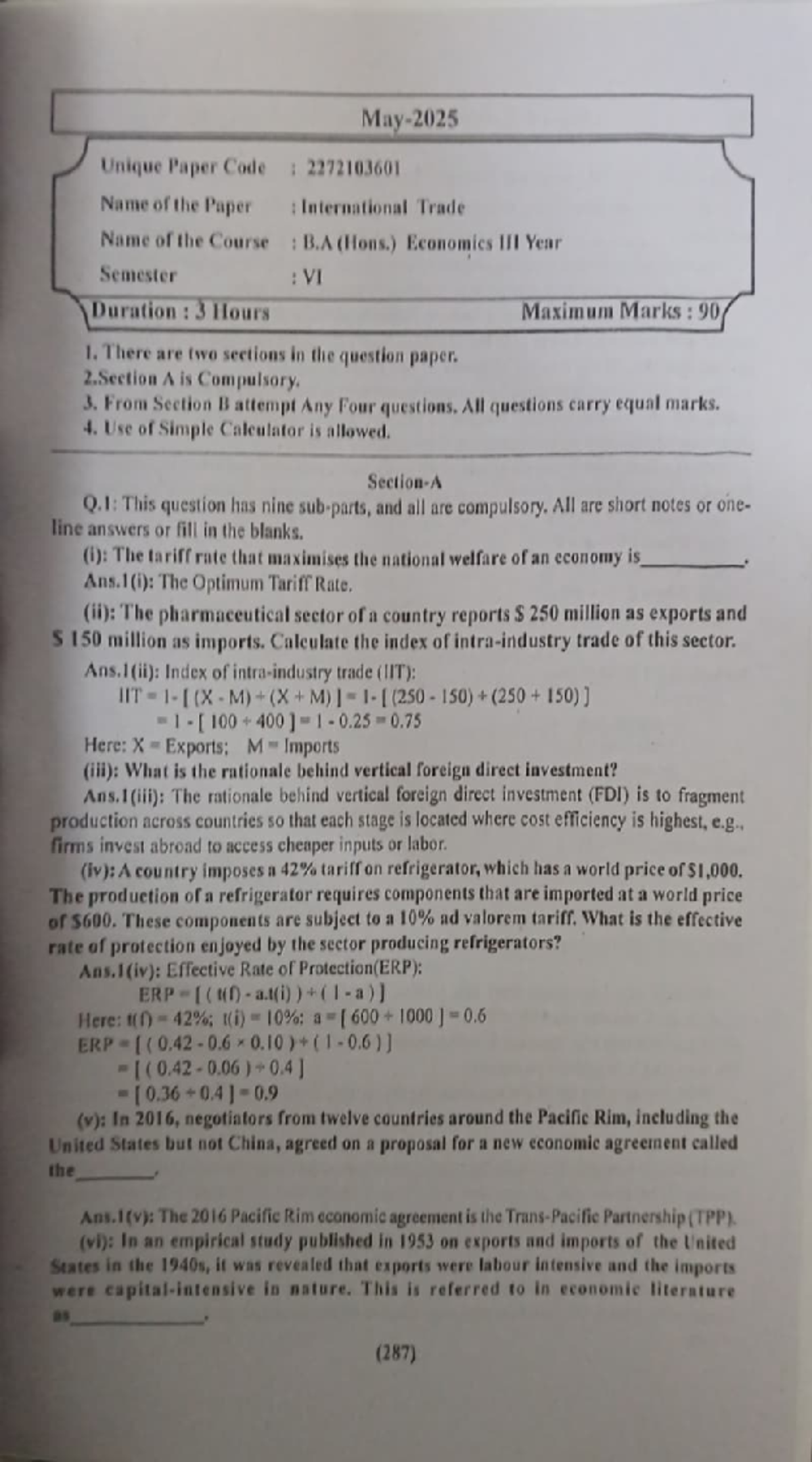 International Trade Exam Notes - IT 2025 - Studocu