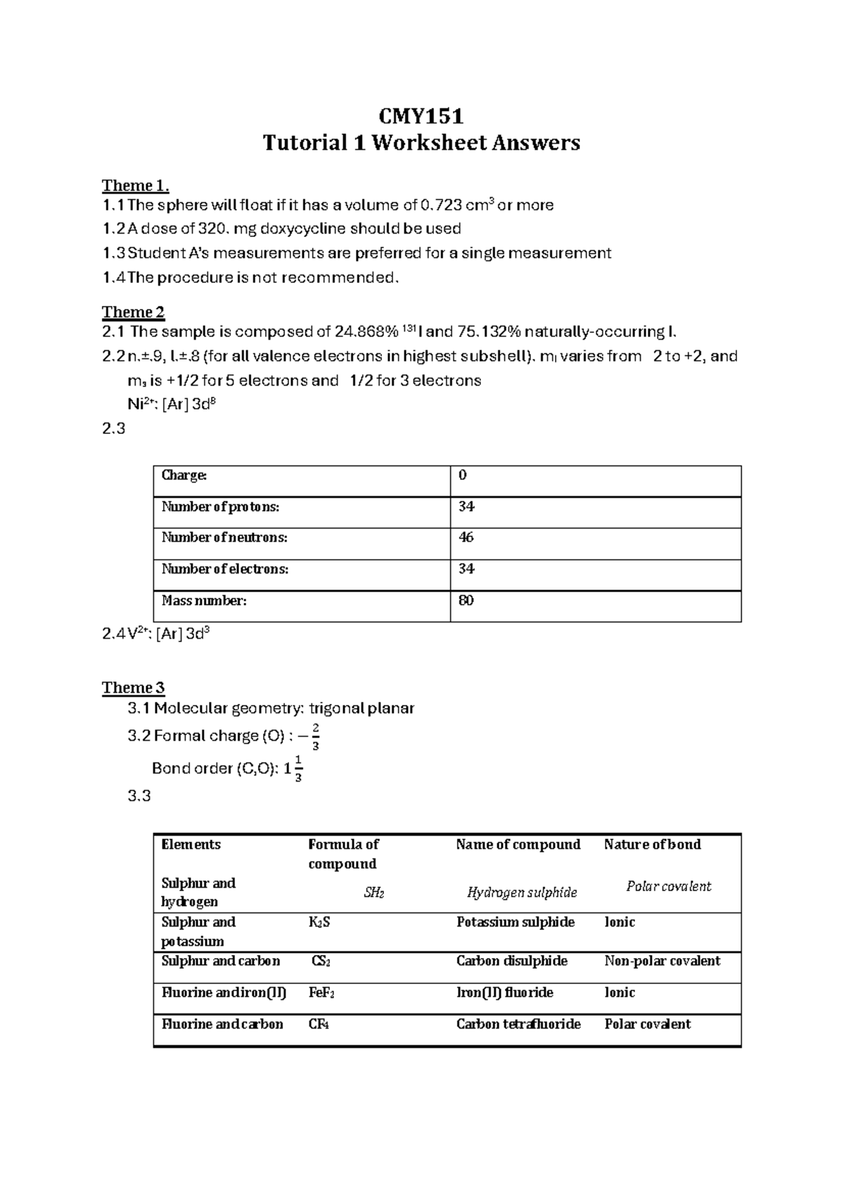 2025 Tutorial 1 Worksheet Answers - CMY Tutorial 1 Worksheet Answers ...