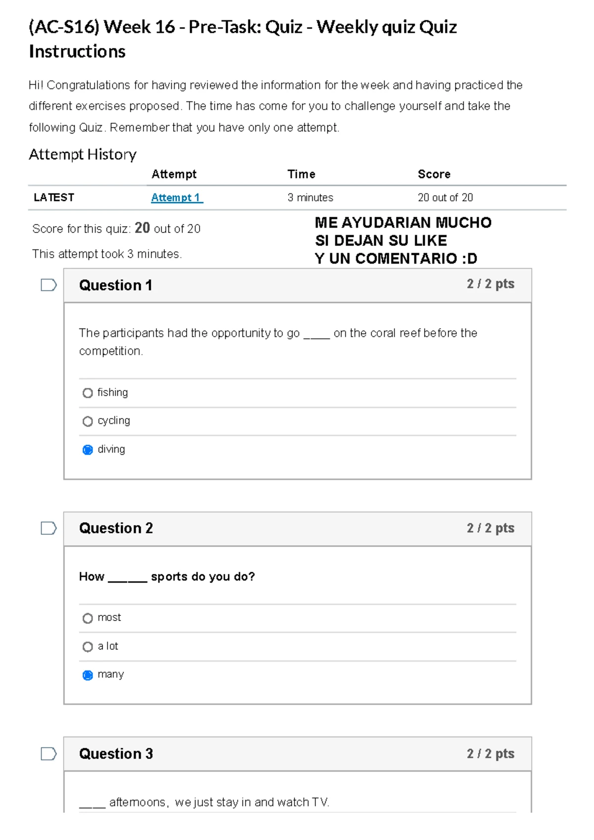 (AC-S11) Week 11 - Pre-Task Quiz: Grammar Comparatives Assessment - Studocu