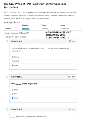 (AC-S05) Week 05 - Task Assignment - My old school days - Ingles III - INGLES III (AC-S05) Week ...