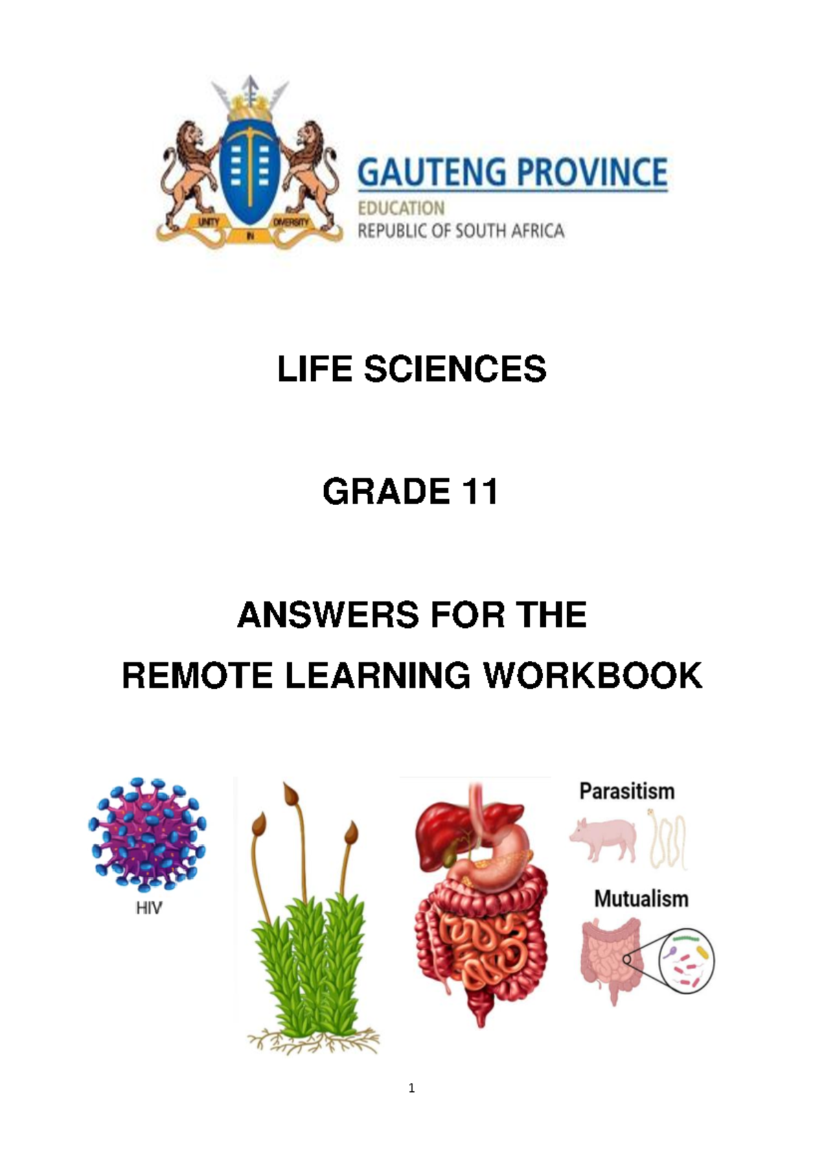Gr.11 Life Sciences Term 1 Answers for Remote Learning Workbook - Studocu