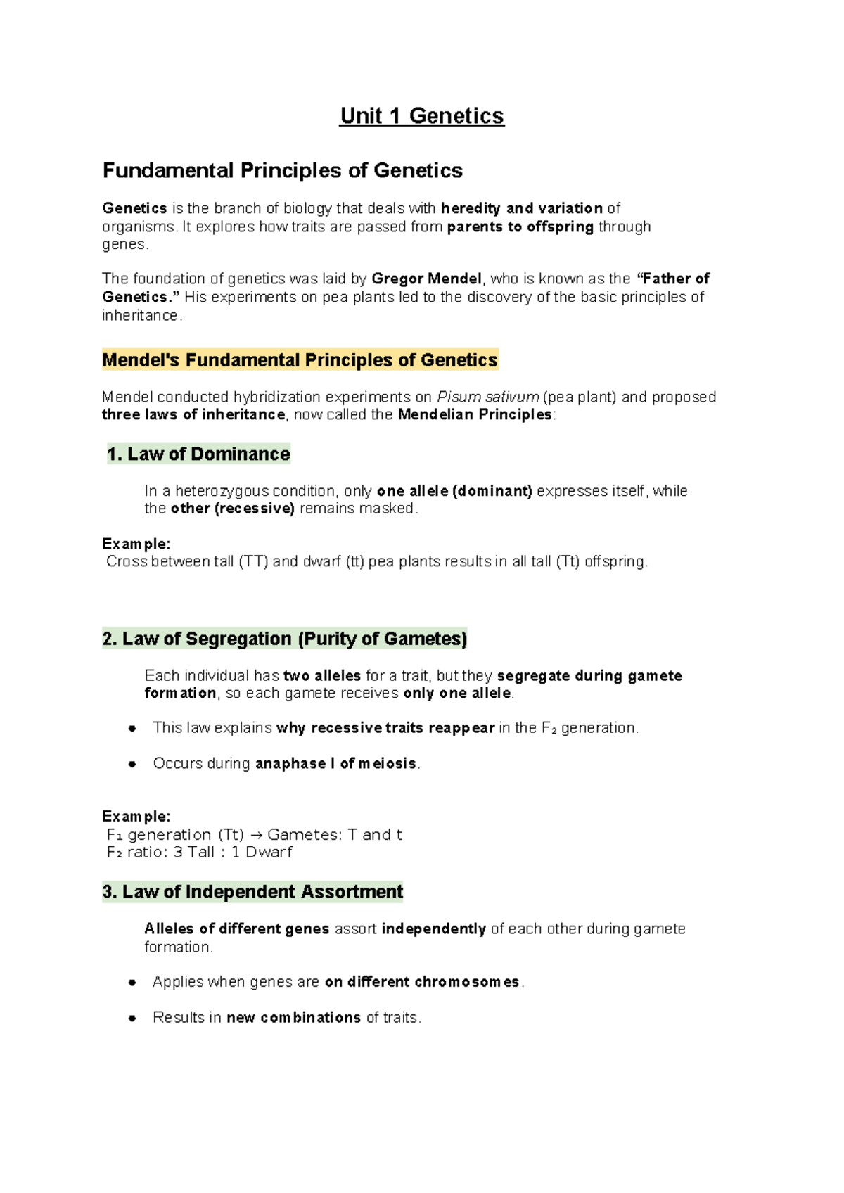 Unit 1 Genetic Engineering Notes AKTU: Principles & Key Concepts - Studocu