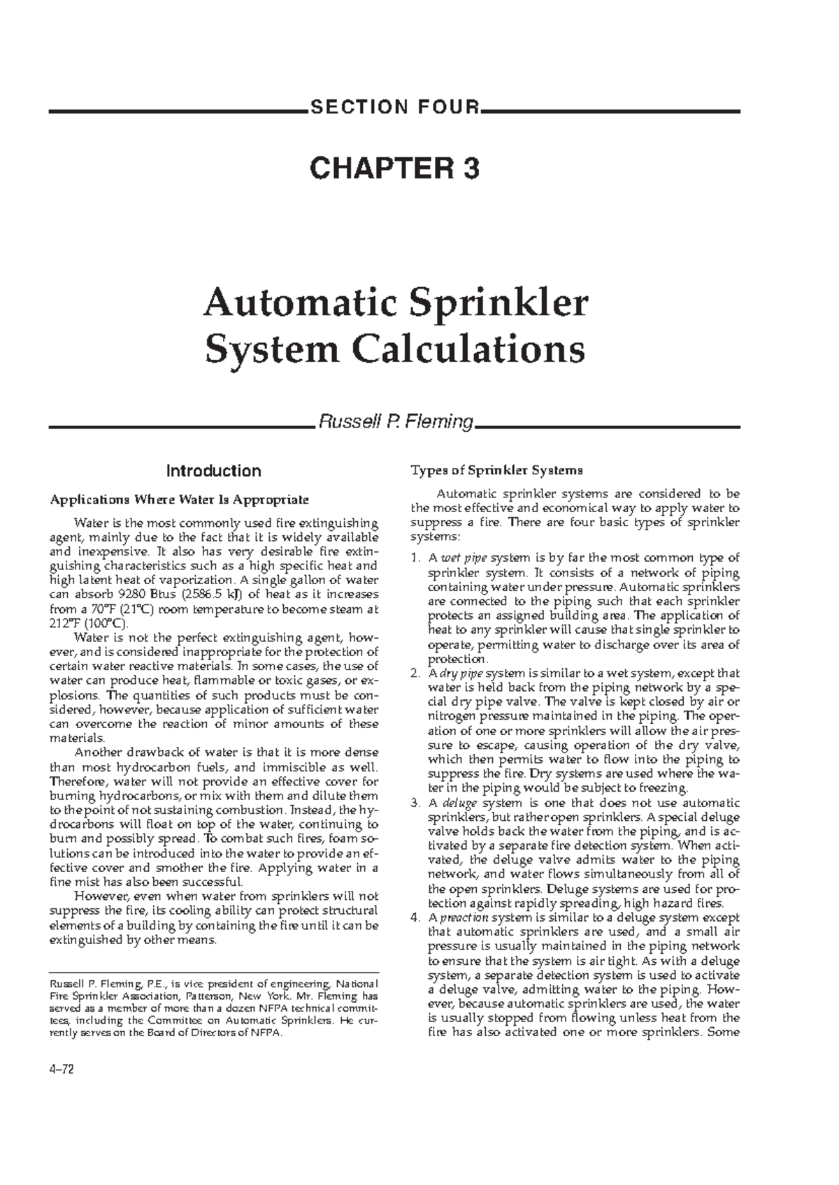Automatic Sprinkler System Calculations (Course Code: NFPA 13) - Studocu