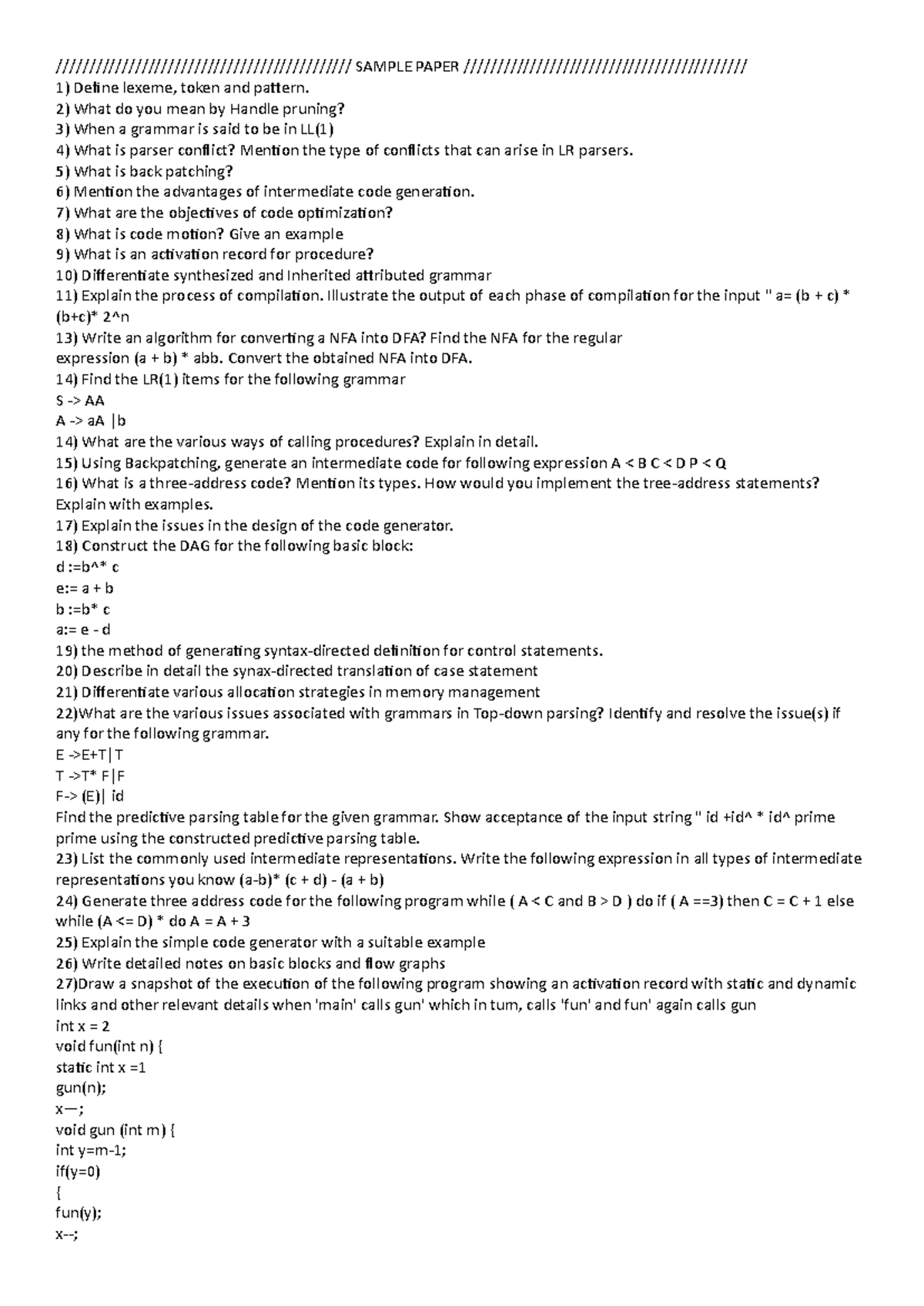 Compiler Design - Comprehensive Study Guide for Compiler Construction ...