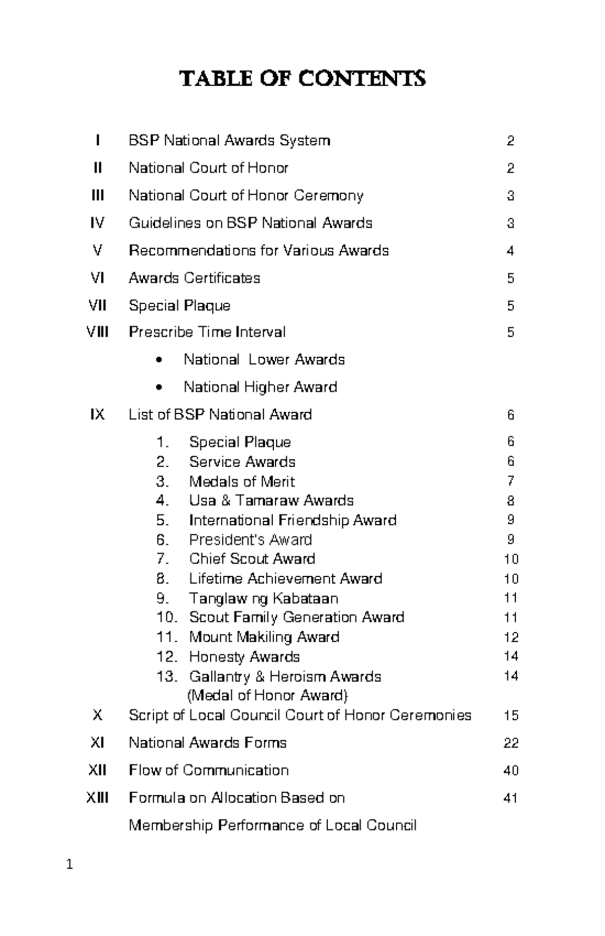 BSP National Awards Guidelines: Comprehensive Overview and Procedures ...