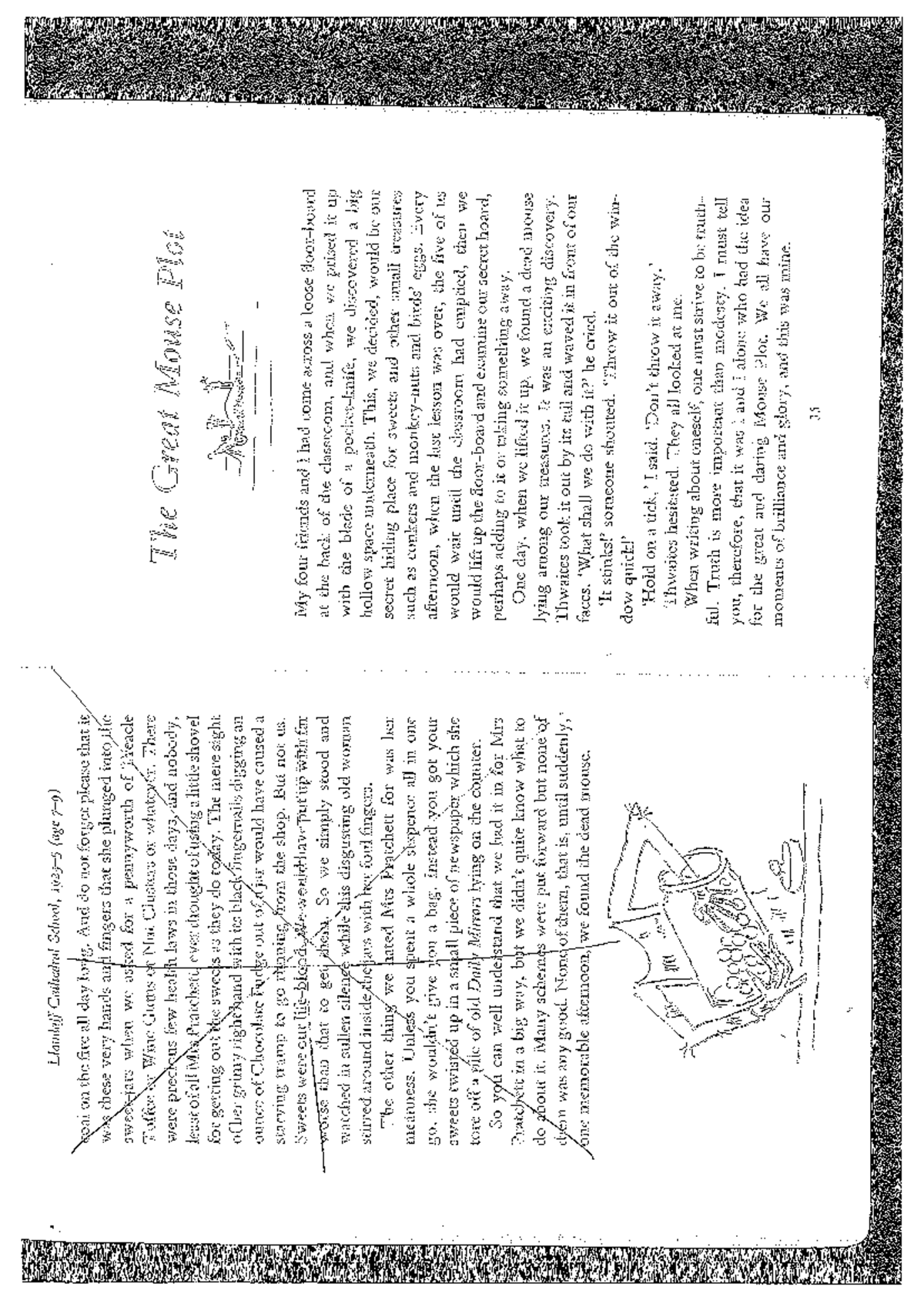 Llandaff Cathedral School: The Great Mouse Plot - Roald Dahl's Boy ...