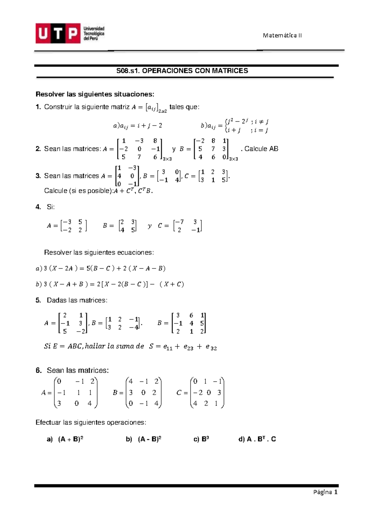 Matemática II S08.s1: Operaciones con Matrices y Problemas Aplicados ...