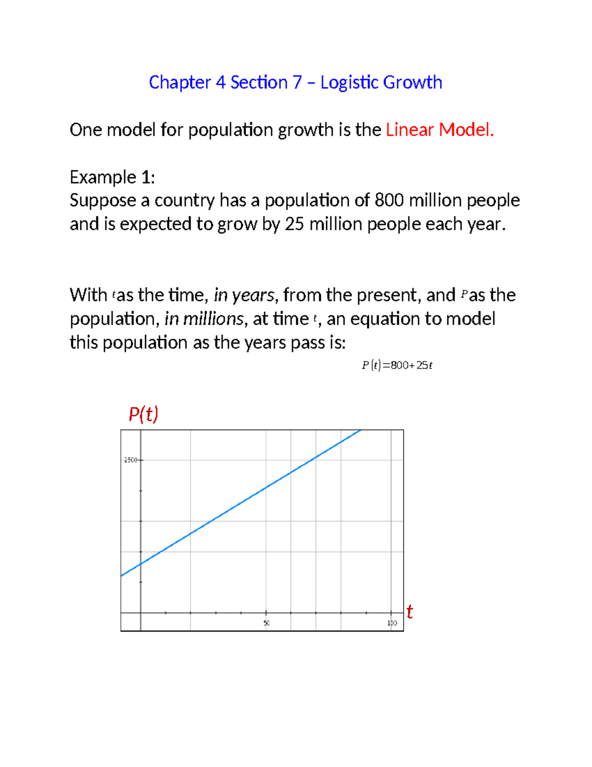 M119 Chapter 4 Section 7: Logistic Growth Models Explained - Studocu