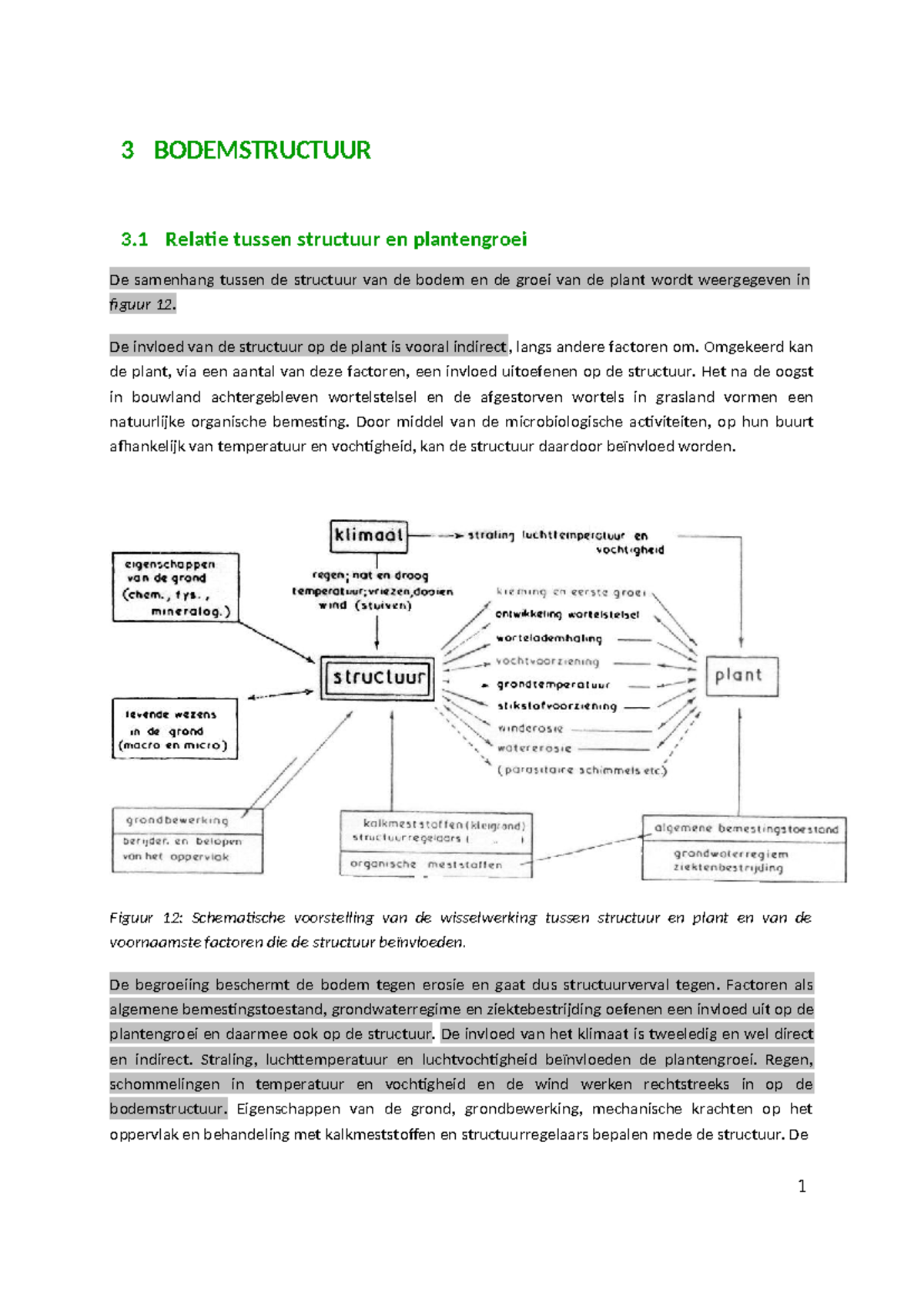 BODEMSTRUCTUUR EN PLANTENGROEI: INFLUENZEN EN DEFINITIES - Studocu
