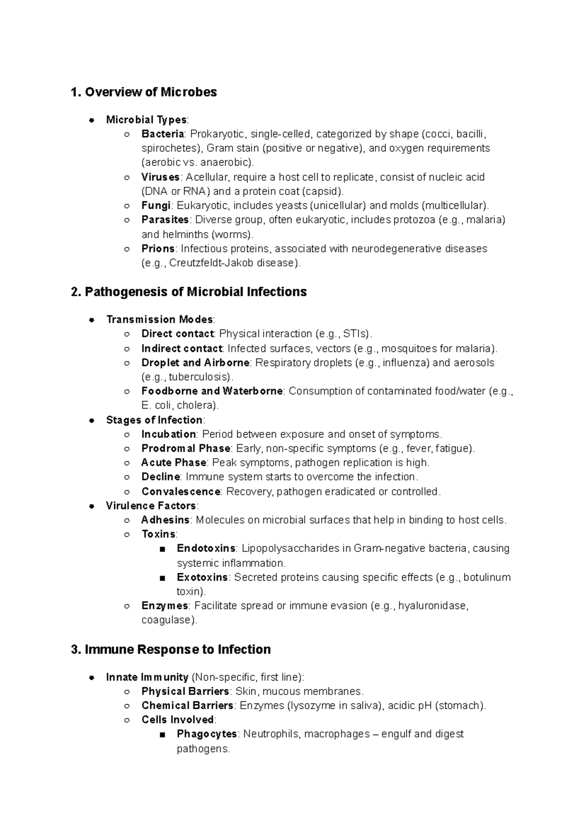 MEDS 2004 Summary: Microbes, Infection, and the Immune Response - Studocu