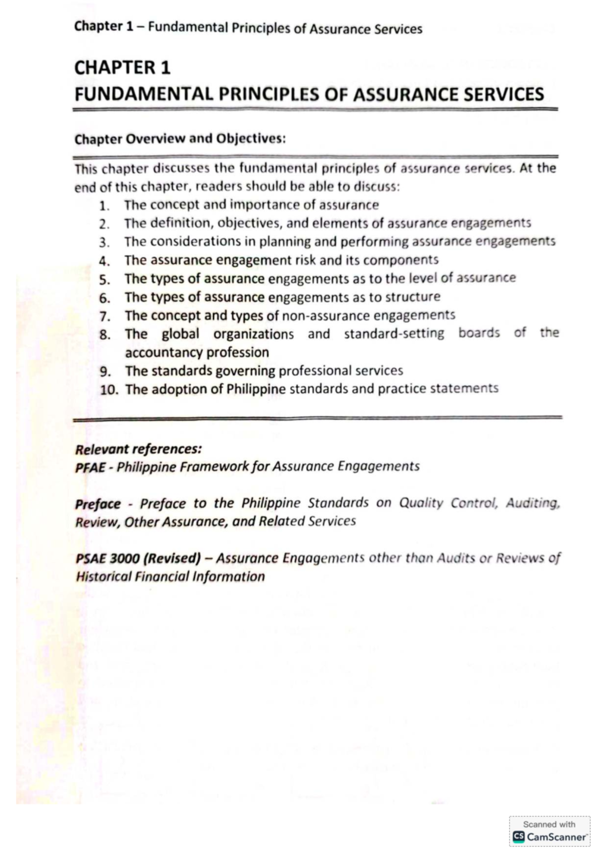 Chapter 1: Fundamental Principles of Assurance Services (ACCTG 101 ...