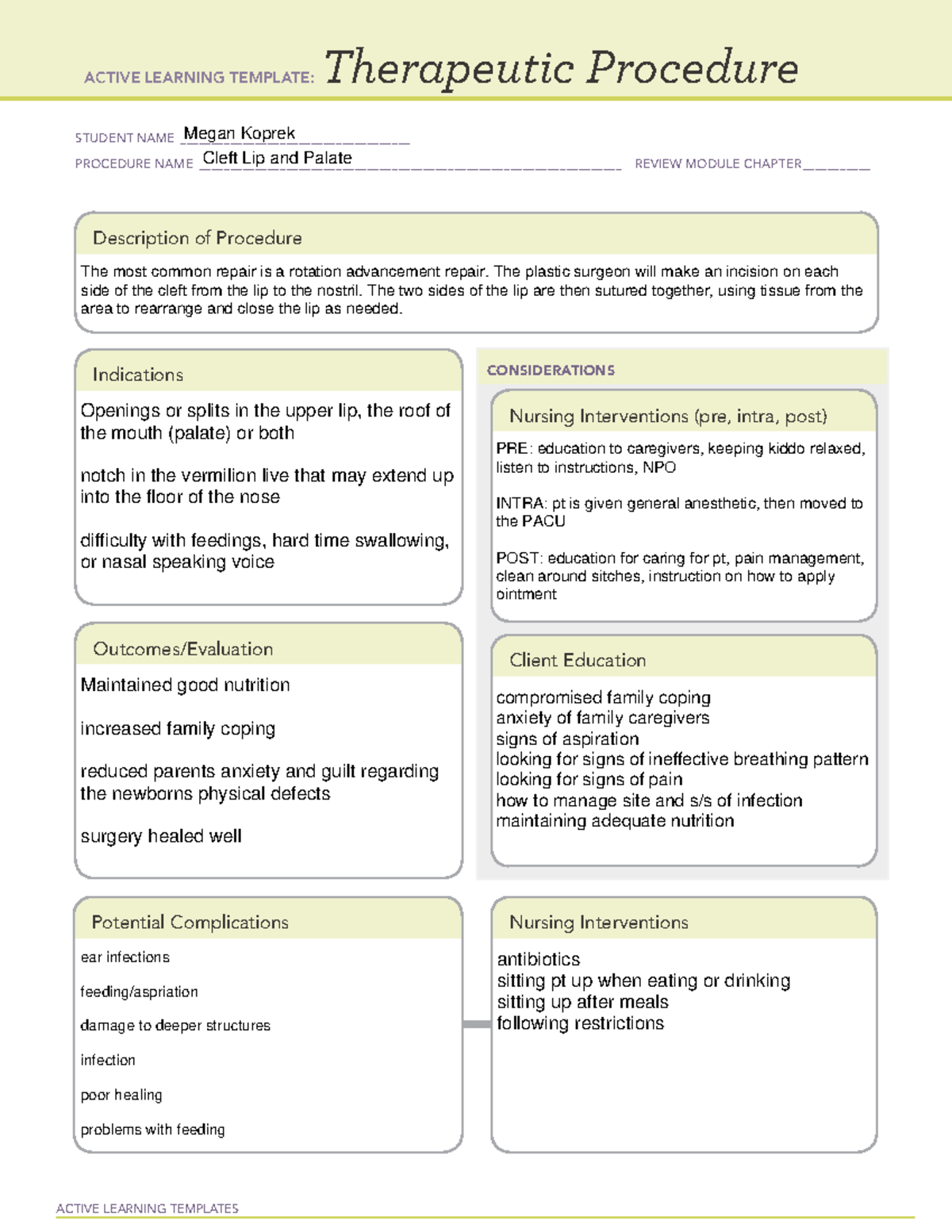 Therapeutic procedure - ACTIVE LEARNING TEMPLATES Therapeutic Procedure ...