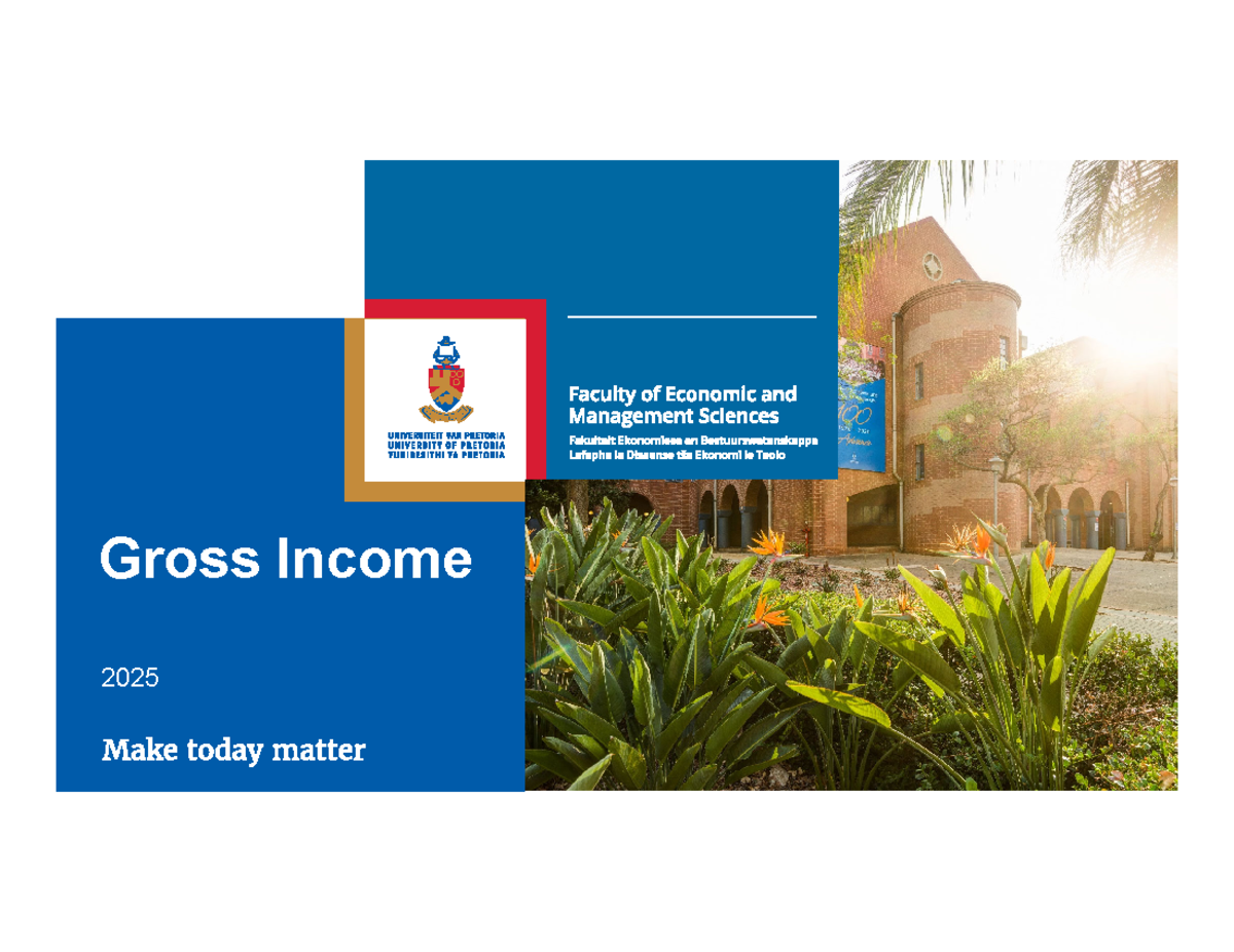 Normal Tax Liability Framework & Gross Income Analysis (2025) - Studocu