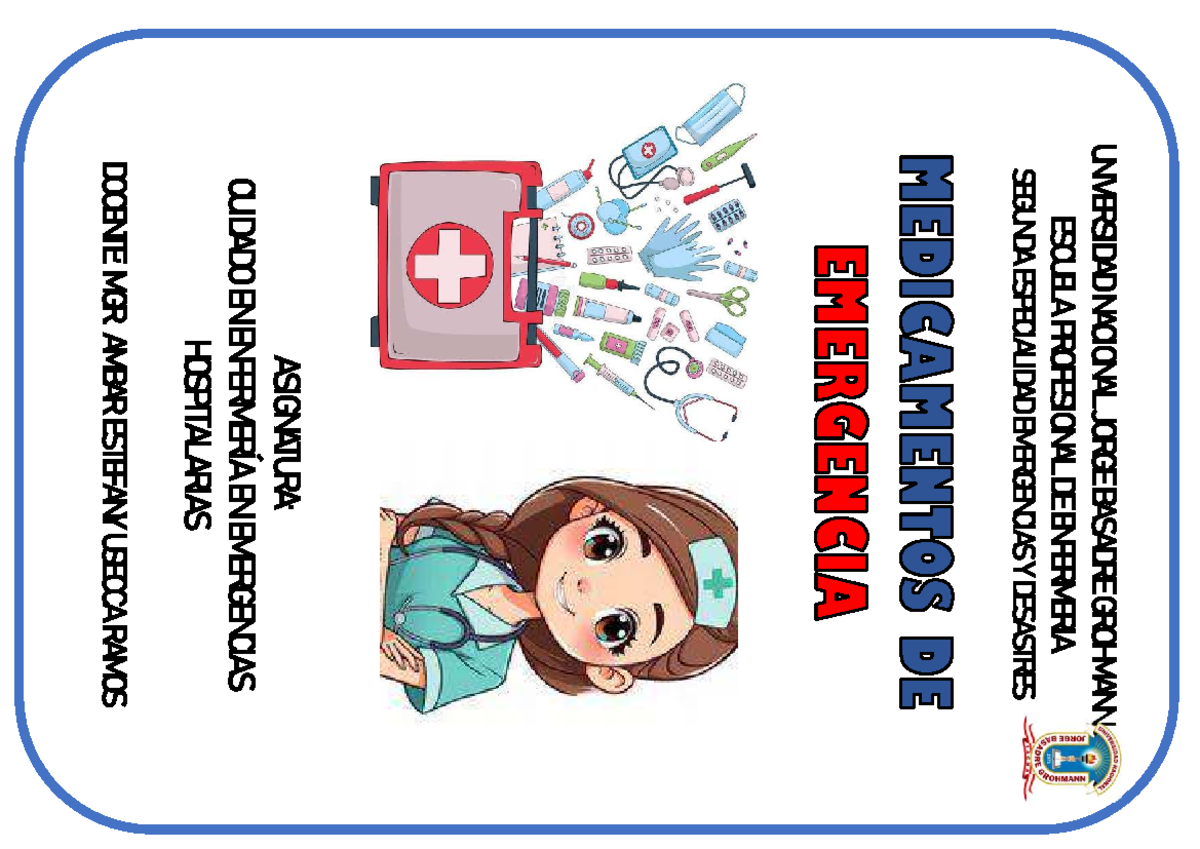 Medicamentos de Emergencia - Segunda Especialidad Grupal - Studocu