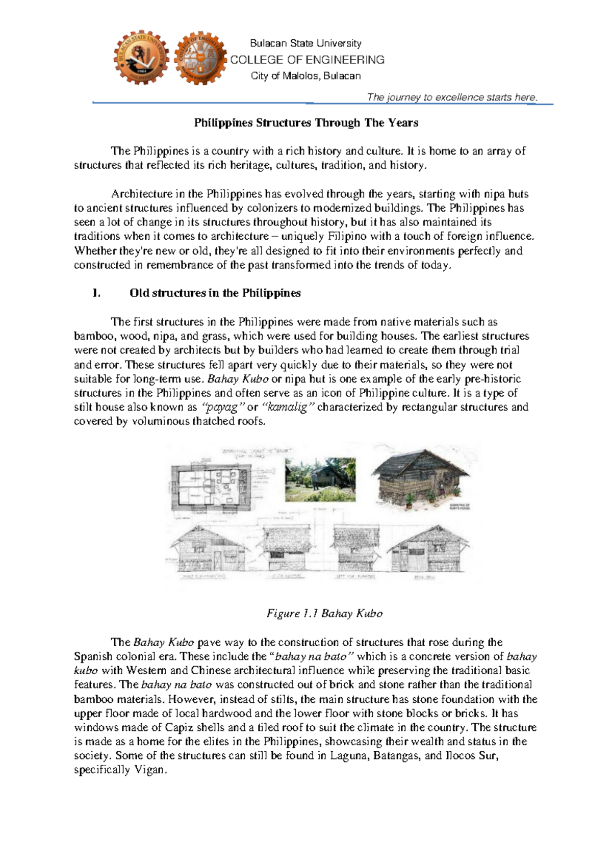 OLD AND MODERN STRUCTURES IN THE PHILIPPINES: AN ARCHITECTURAL STUDY ...