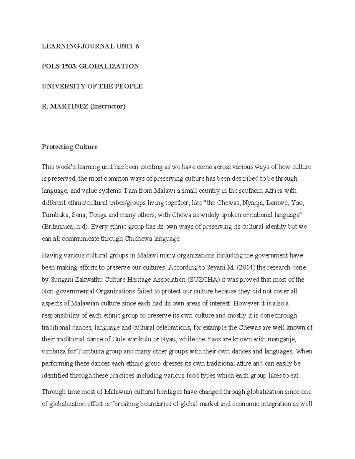 Learning Journal UNIT 6 - LEARNING JOURNAL UNIT 6 POLS 1503 ...