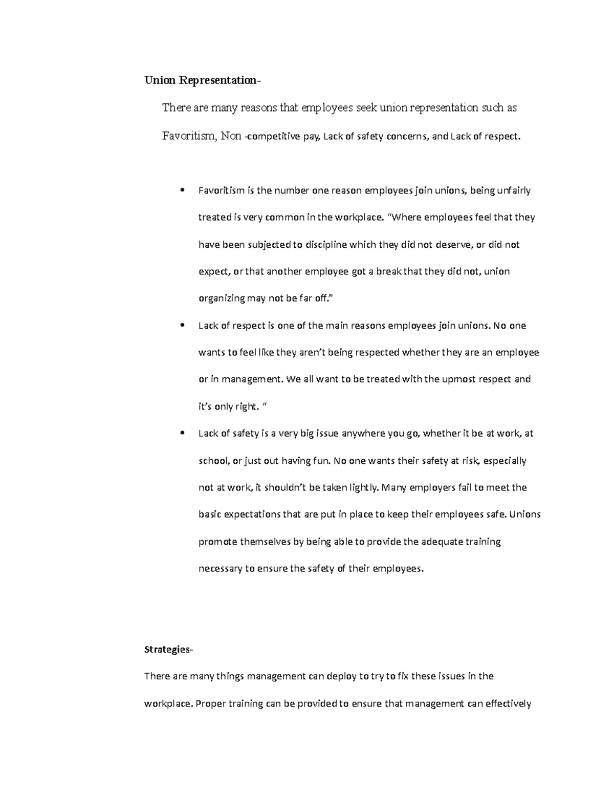 HRM 310 Milestone One: Analyzing Employee Labor Complaint Issues - Studocu